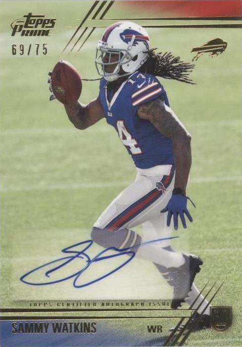 2014 Topps Prime - Rookie Variation Sammy Watkins #146 Gold Autographs ...