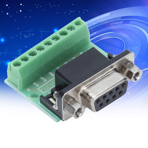 DB9 Female Terminal Breakout Board 9 Position Screw Adapter for RS232 ...