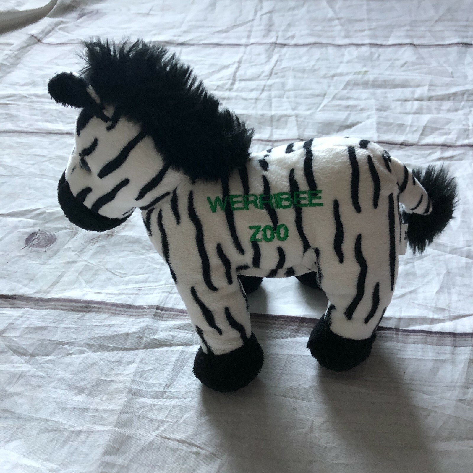 Zoos Victoria Zebra Plush Fluffy Mane Black & White Stuffed Animal Toy ...