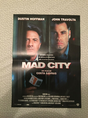 MAD CITY Dustin Hoffman John Travolta Affiche de cinéma French movie ...