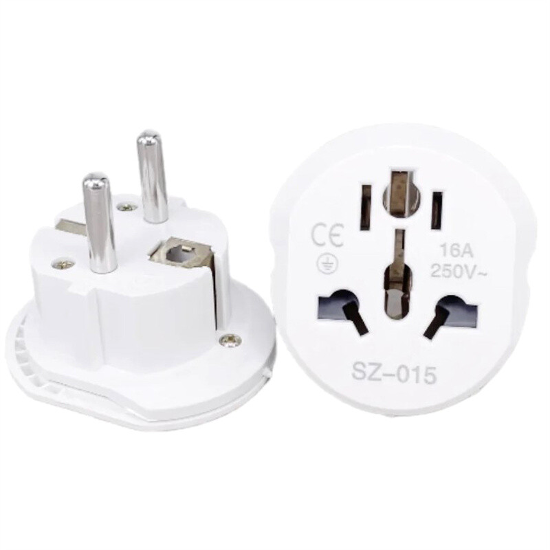 16A Universal EU Travel Adapter Euro Converter UK US AU To EU AC Power ...