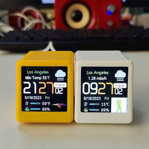 Ornement Num rique avec Mini TV Smart Weather Display et Connectivit WIFI | eBay