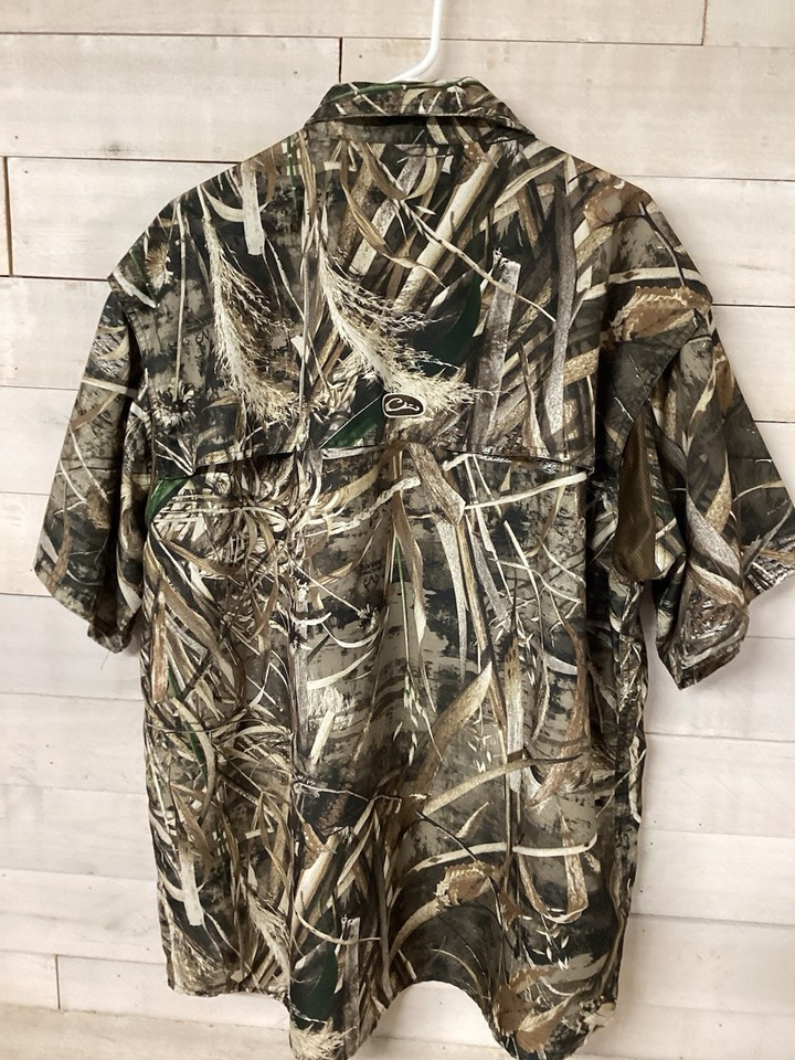 Drake Waterfowl Shirt XL Realtree Max Camo Lightweight Hunting Button ...