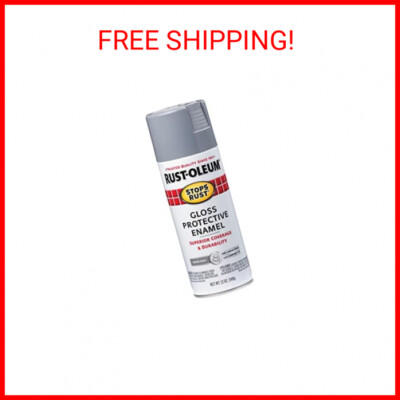 Rust-Oleum 7786830 Stops Rust Spray Paint, 12 oz, Gloss Smoke Gray | eBay