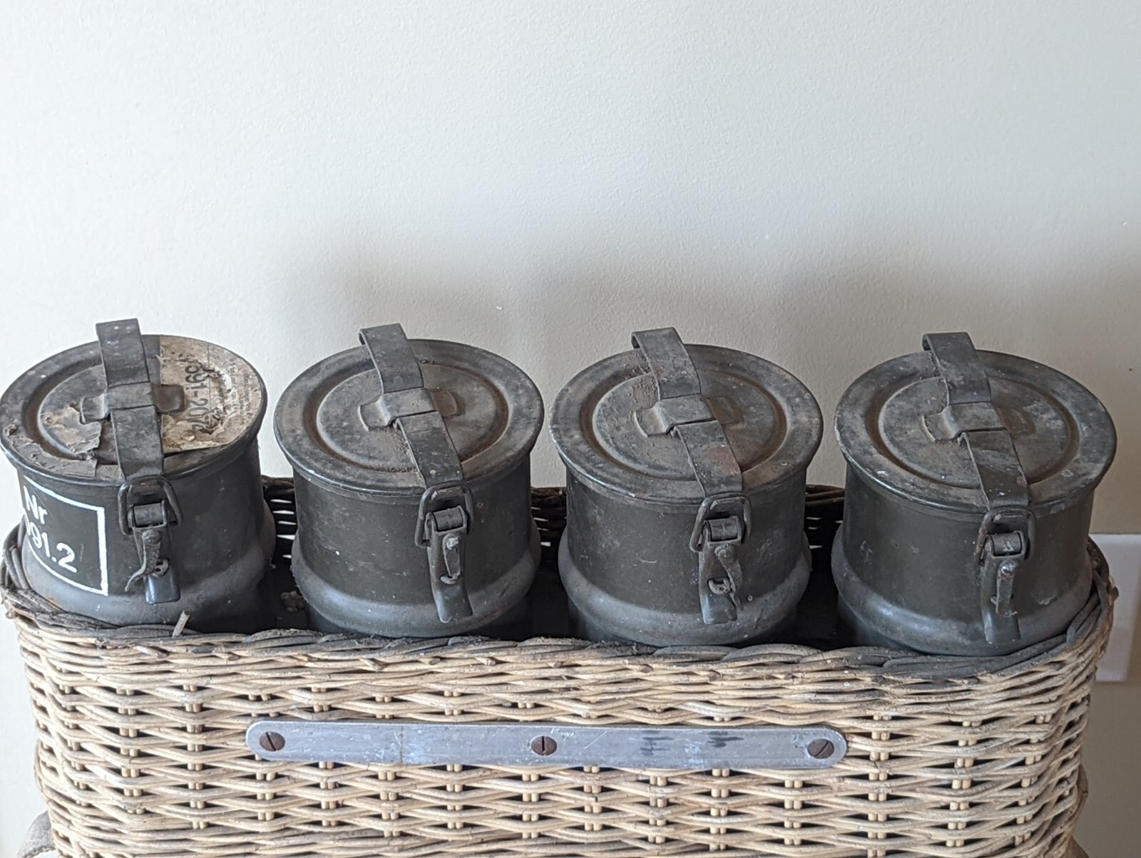 ***RARE*** Nr 0830 German Wicker Artillery Shell Basket EMPTY ...