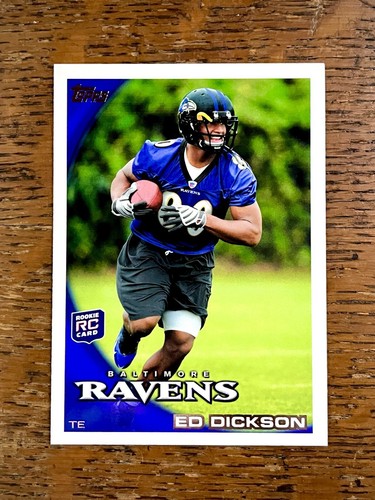 Ed Dickson 2010 Topps RC #57 MINT Baltimore Ravens Rookie Jersey Oregon ...