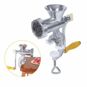 MANUAL HAND OPERATED MEAT MINCER PROCESSOR SAUSAGE BURGER ALUMINIUM ...