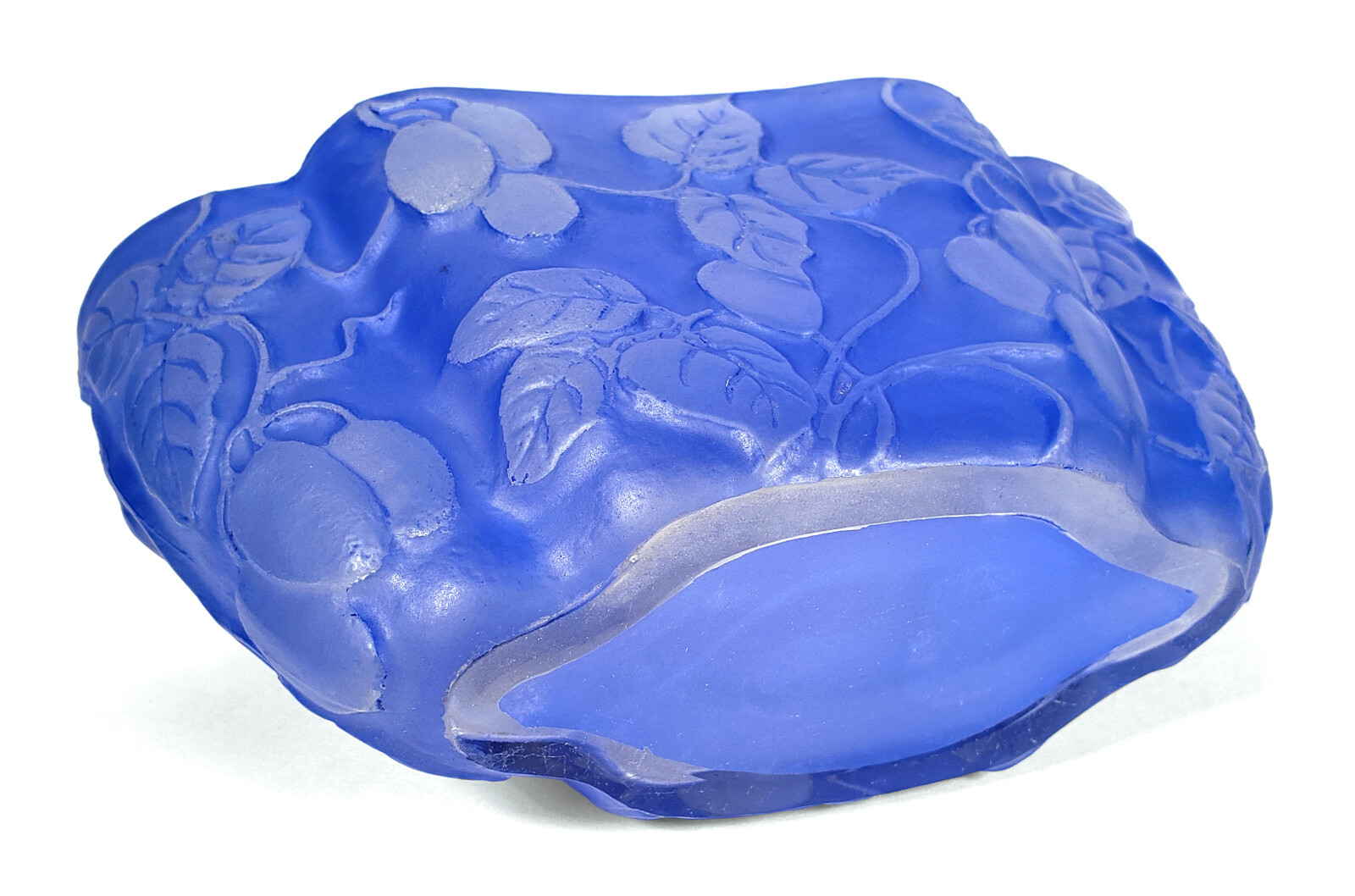 VINTAGE ART DECO PHOENIX GLASS REUBEN LINE BLUE OLIVES BRANCHES PILLOW ...