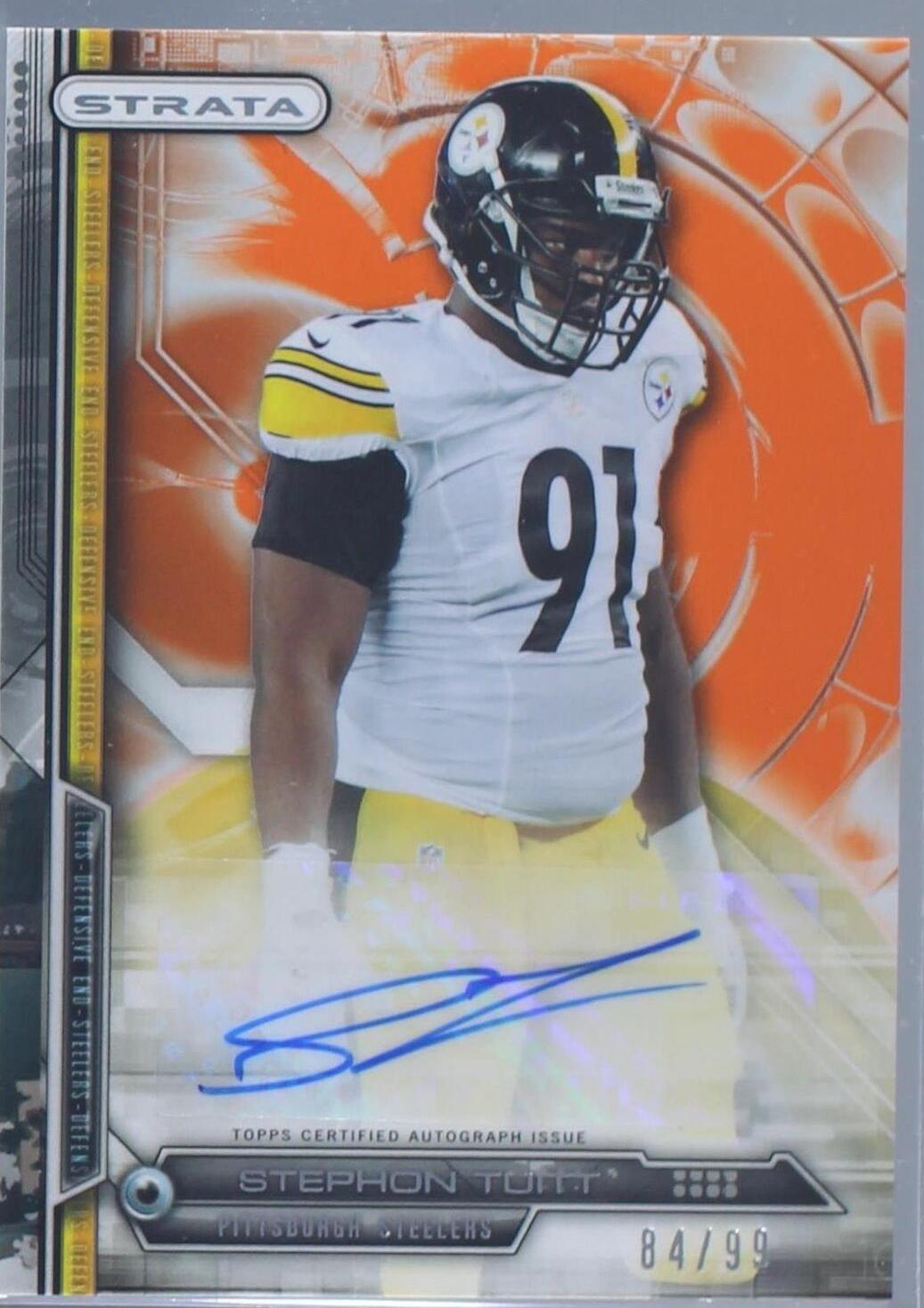 2014 Topps Strata - Rookie Autographs Stephon Tuitt #189 Topaz Orange ...