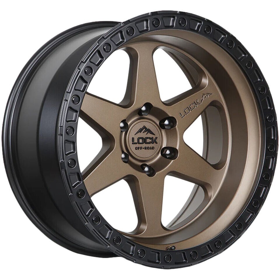 (Set of 4) Lock Off-Road Olympus 20x10 5x5" -18mm Bronze Wheels Rims 20 ...