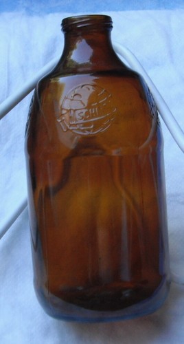 Schlitz brown beer bottle 6" shorty..WS-4.....13---77.....vintage...old ...