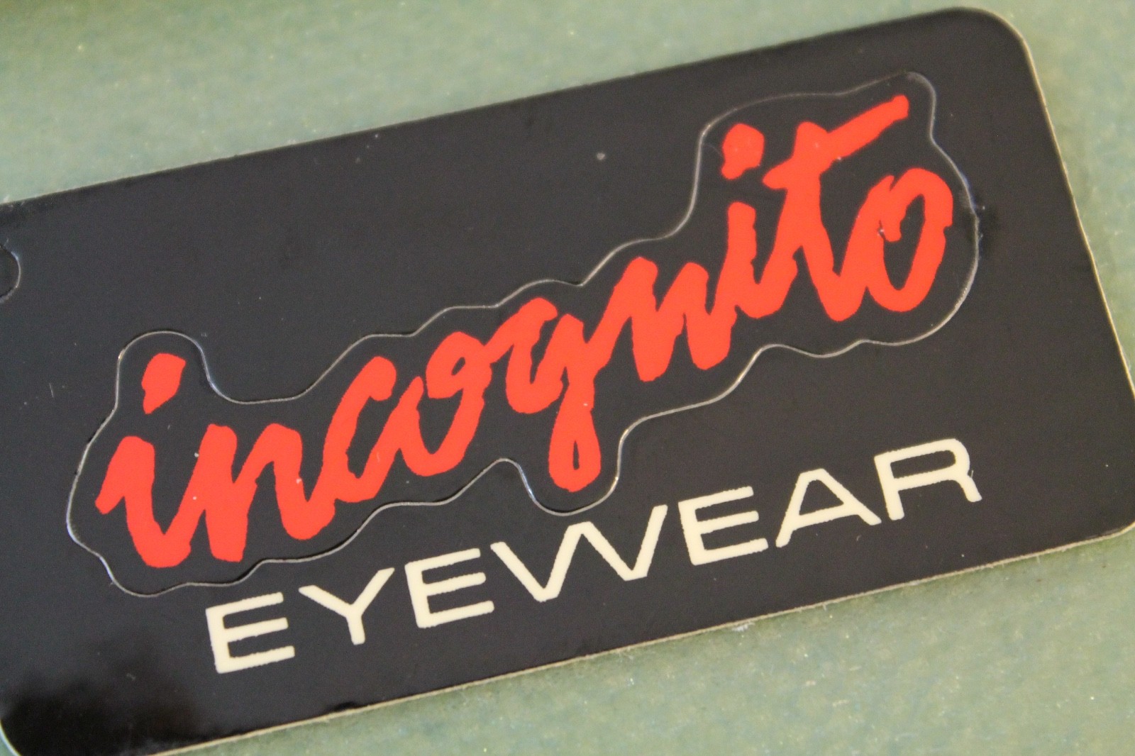 INCOGNITO Eyewear Sunglasses Shades Vintage 80s Surfing Tag STICKER | eBay