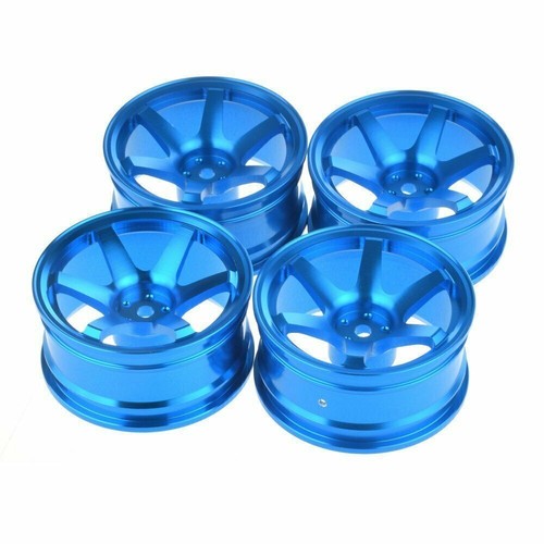 4Pcs Aluminum Wheels Hub Rims For 1/10 RC Car Tamiya TT-01 TT02 Sakura ...