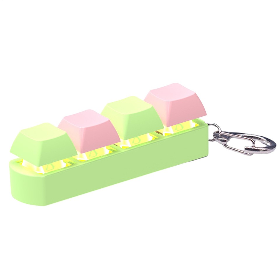 4-Button Keyboard Keyboard Keychain Toys Keycap Fidget Keychain Toy ...
