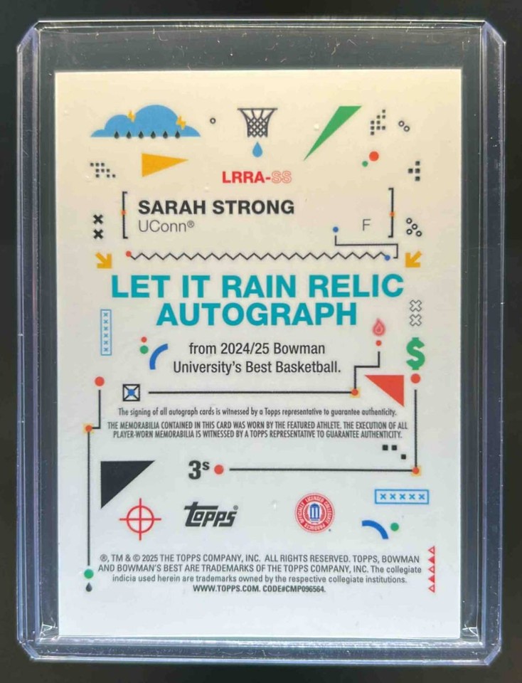 2024-25 Bowman's Best U Sarah Strong Let It Rain Relic Auto #LRRA-SS | eBay