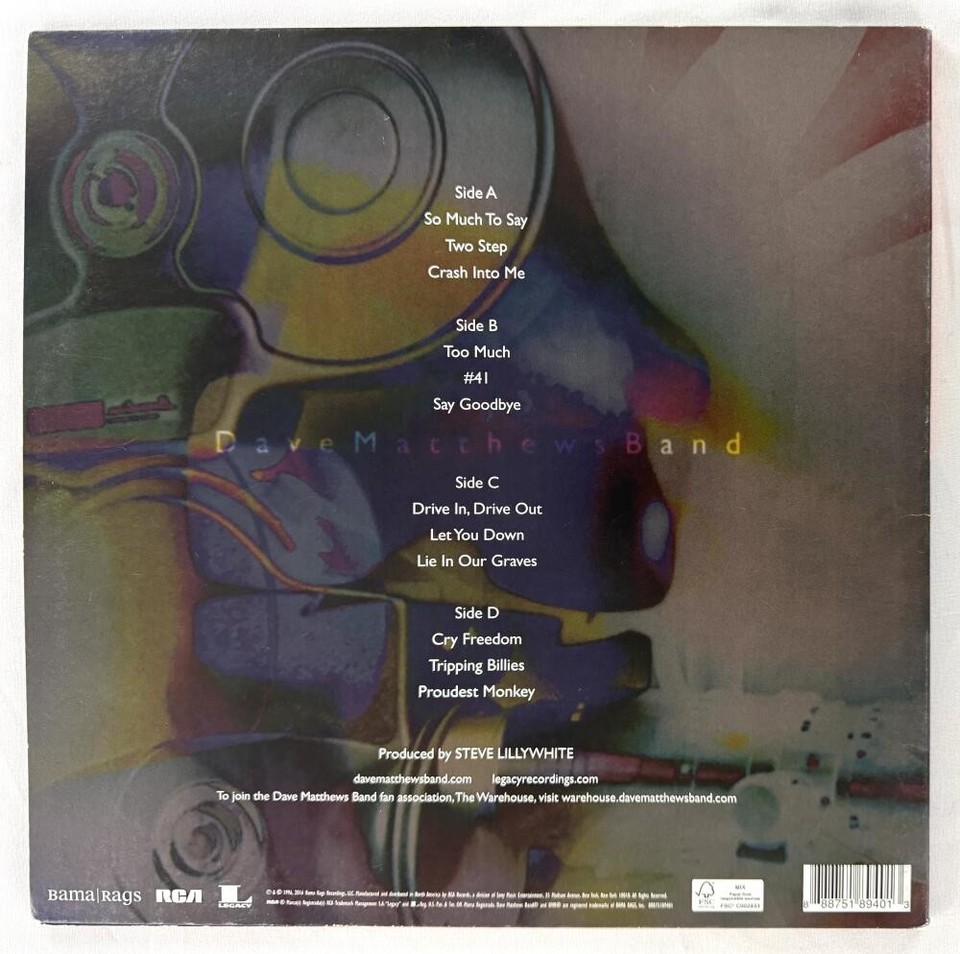 Dave Matthews Band Signed Autograph Album Vinyl Record LP - DMB Crash w ...