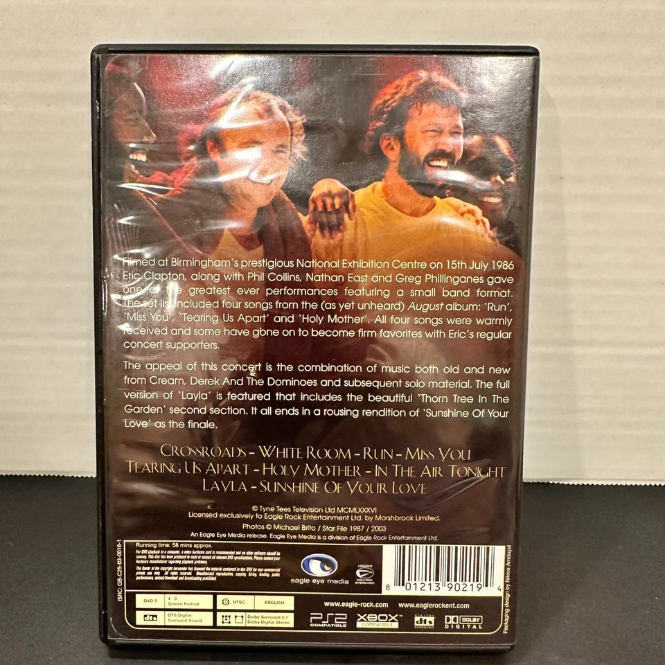 Eric Clapton & Friends Live 1986 DVD Phil Collins Layla White Room NTSC ...