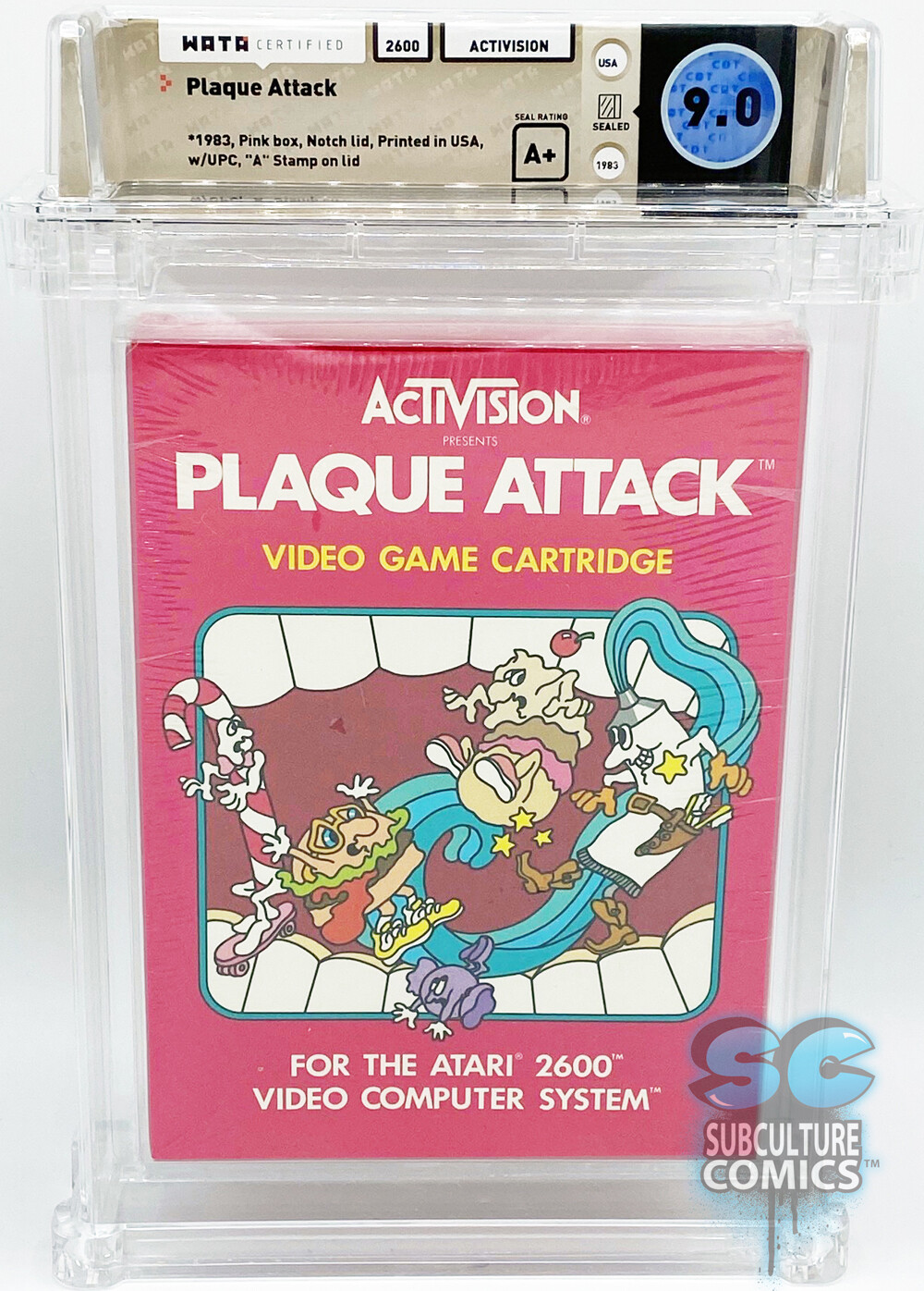 ATARI 2600 - PLAQUE ATTACK - FACTORY SEALED - WATA 9.0 A+ - ACTIVISION ...