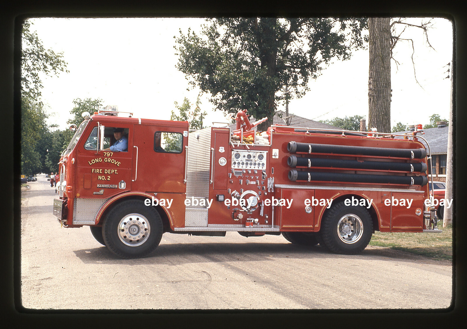 Long Grove IL Kenworth Hustler Howe pumper Fire Apparatus Slide | eBay