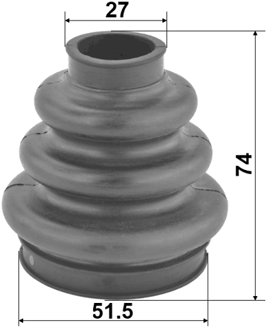 Boot Outer Cv Joint Rear Kit 51.5X74X27 Febest 1917-X1R Oem 33217540117 ...
