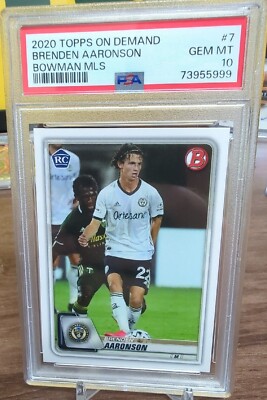 2020 BOWMAN MLS BRENDEN AARONSON #7 PSA 10 ROOKIE RC Leeds Union | eBay