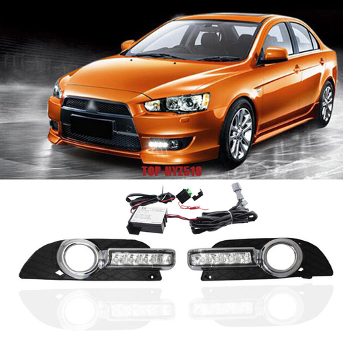 For 2007-2013 Mitsubishi Lancer LED Daytime Running Light DRL Front Fog ...