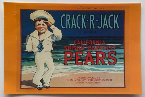 Crack-R-Jack California Suisun Bartlett Pears 1988 Postcard (P303 ...