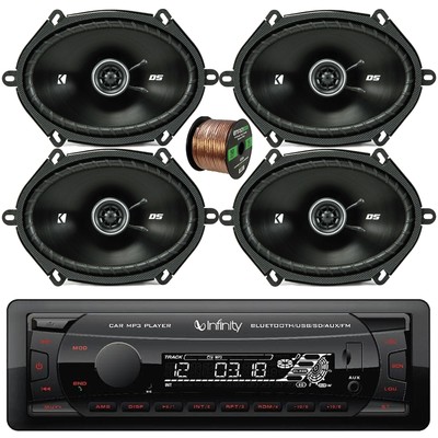 Infinity Alpha 100 Bluetooth FM Radio Receiver, 4x 6x8" 200W Car ...