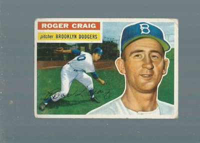 1956 TOPPS #63 ROGER CRAIG - DODGERS - ROOKIE - VG/EX | eBay
