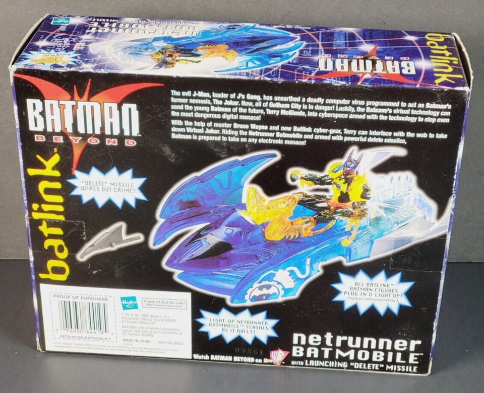 LOT NEW Batman 1999 Hasbro Netrunner Batmobile & 1996 Kenner Super ...