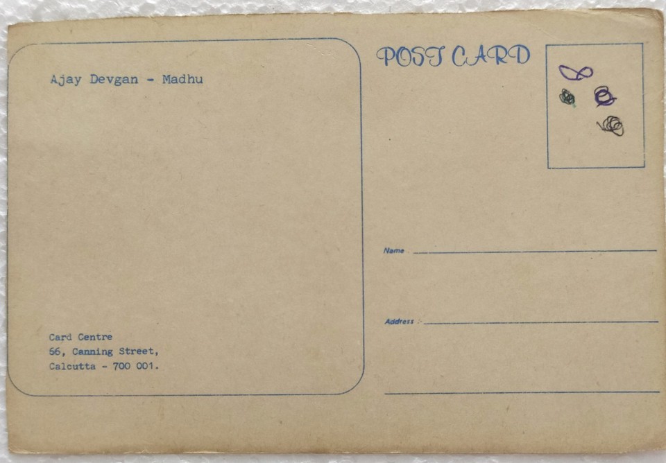 Bollywood India Actor Madhoo Madhu Ajay Devgan Old Original Post card ...