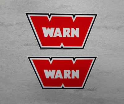 2x Warn stickers decals aufkleber UTV Jeep ATV Pick UP Off Road 4x4 ...