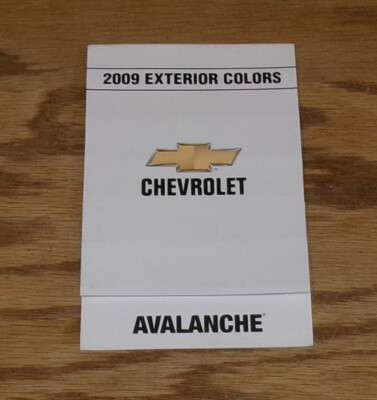 Original 2009 Chevrolet Avalanche Exterior Colors Sales Brochure 09 | eBay