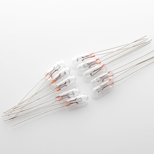 10 x 12V 50mA 0,05A 0,6W / Birne Lampe / Miniature Lamp Bulb T1 ¼ 1/4 ...