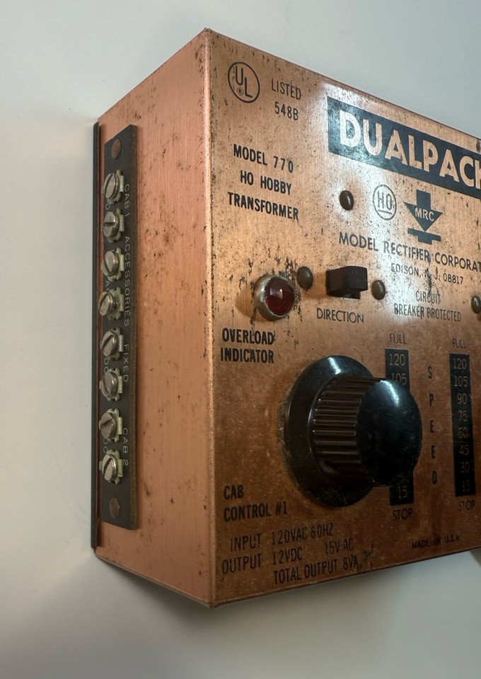 Model Rectifier Corporation Dual Pack MRC Model 770 HO Train Control ...