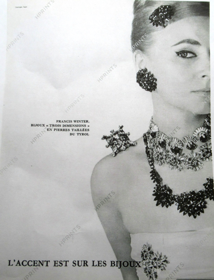 FRANCIS WINTER For CHRISTIAN DIOR Amazing Rhinestone Glass Necklace W ...