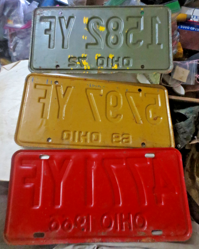 3 vintage Ohio License Plates 1966 1969 1972 | eBay UK