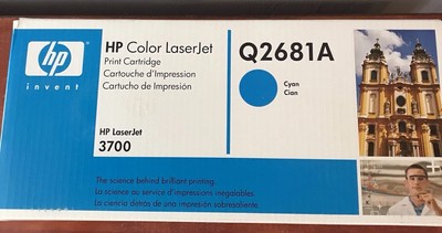 HP Color Laser Jet Toner Q2681A CYAN Laserjet Fits HP 3700 New Sealed ...
