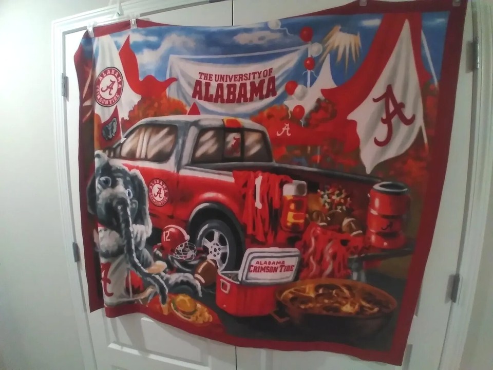 Alabama Crimson Tide College Football Tailgate Tapestry Blanket Dona ...
