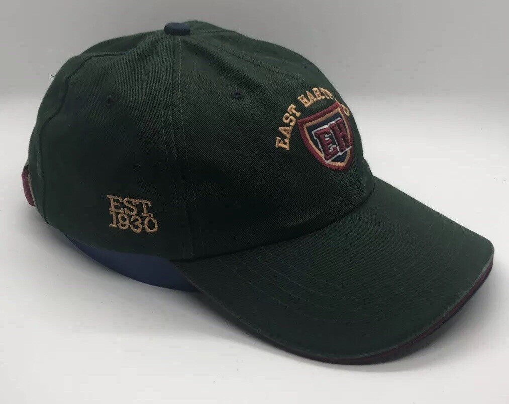 East Hartford EH Est. 1930 Cap Hat Adjustable 100% Cotton Green | eBay