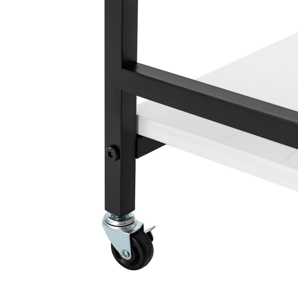 31" 3Tier Plant Stand&4 Wheels Wooden Plant Pot Rolling Shelf Plant ...