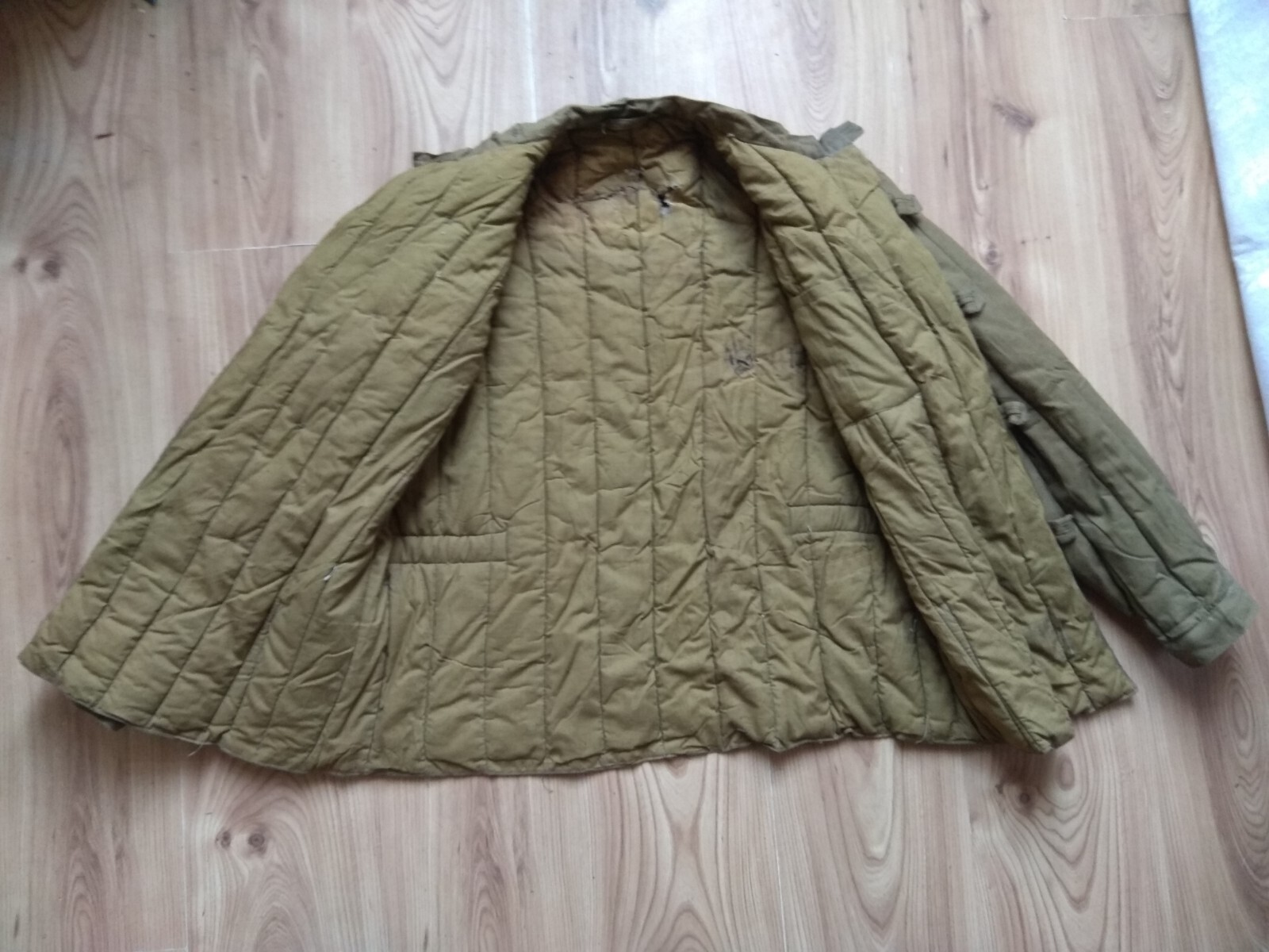 Vintage Soviet Army USSR Uniform Jacket Military FUFAIKA VATNIK ...