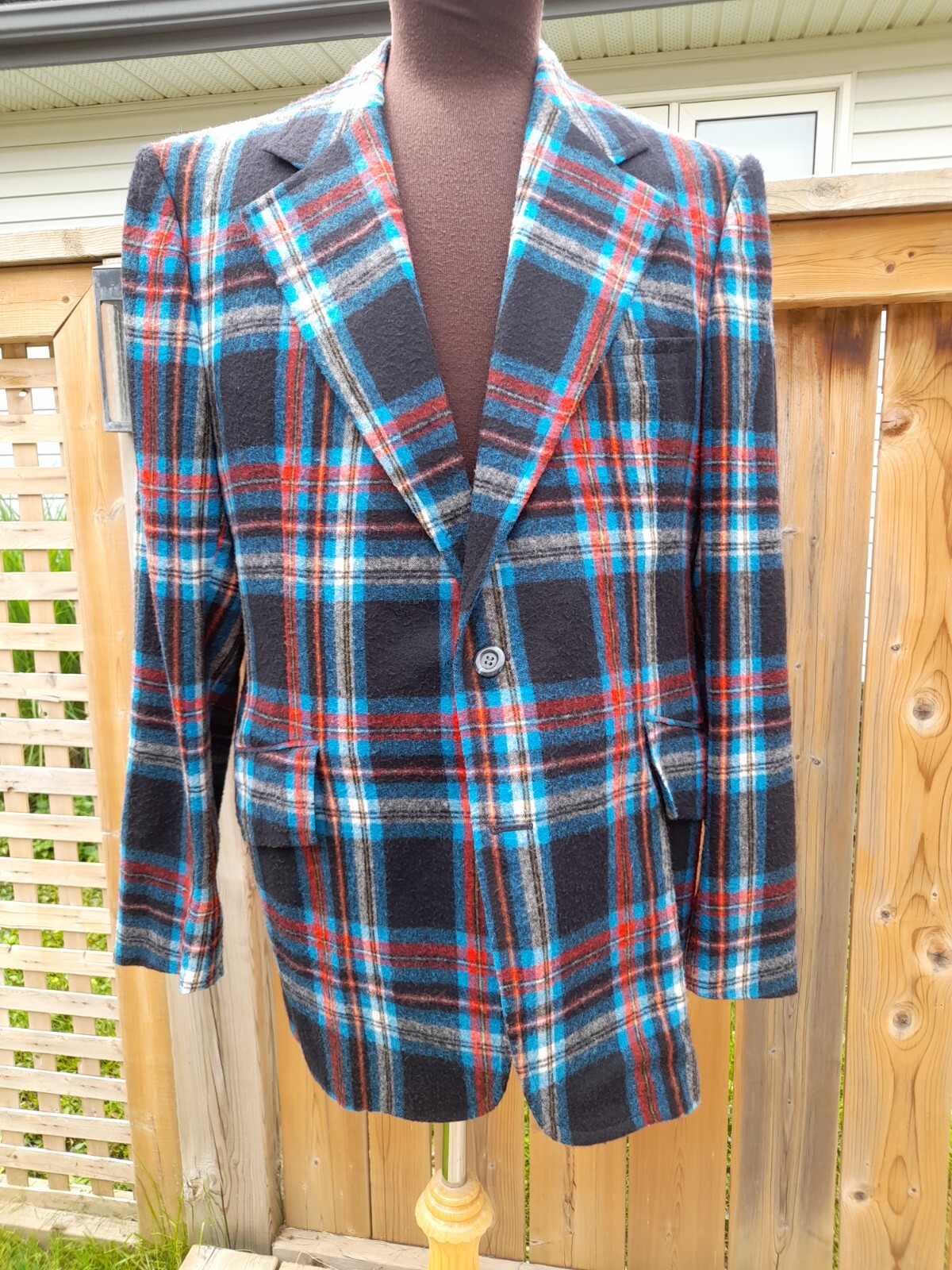 Vintage 60s Plaid Sport Coat Jacket Union Label #8 Mu… - Gem