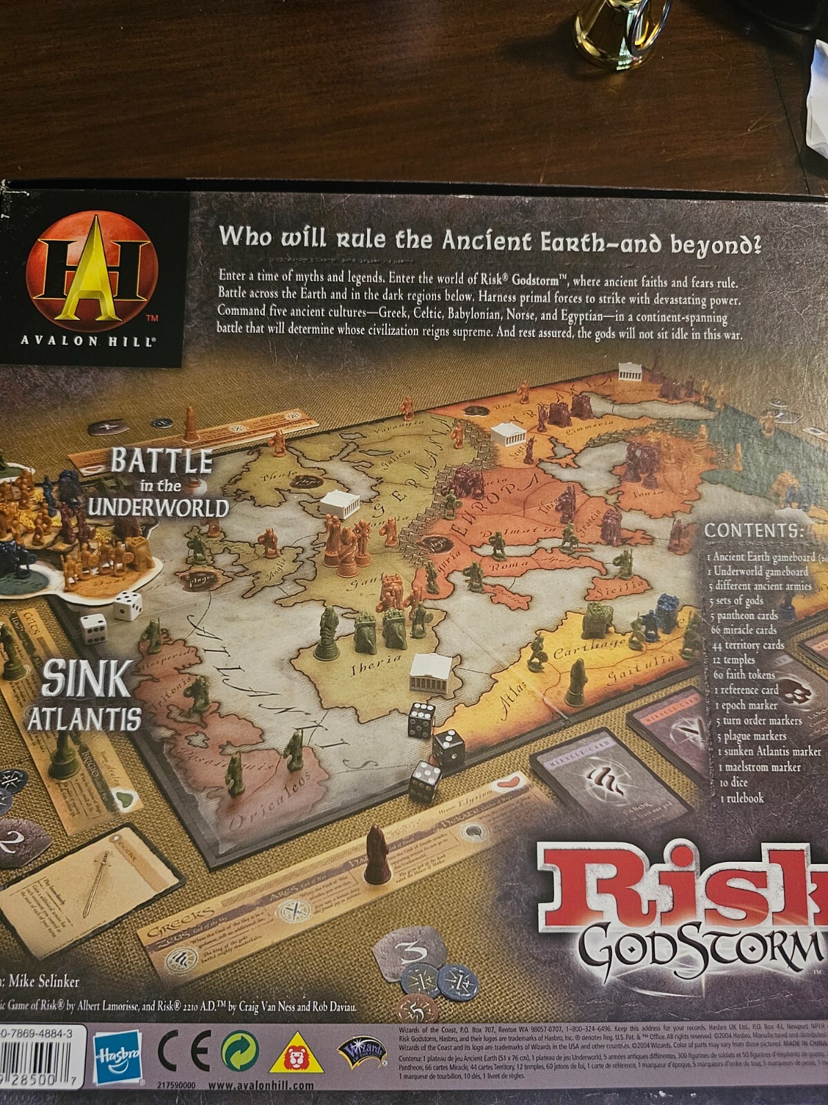 Avalon Hill Risk Godstorm Board Game 2004 Complete 382 Pieces 2-5 ...