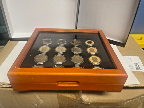 PRESIDENTIAL GOLDEN 16 DOLLAR TYPE SET W/WOODEN DISPLAY CASE | eBay