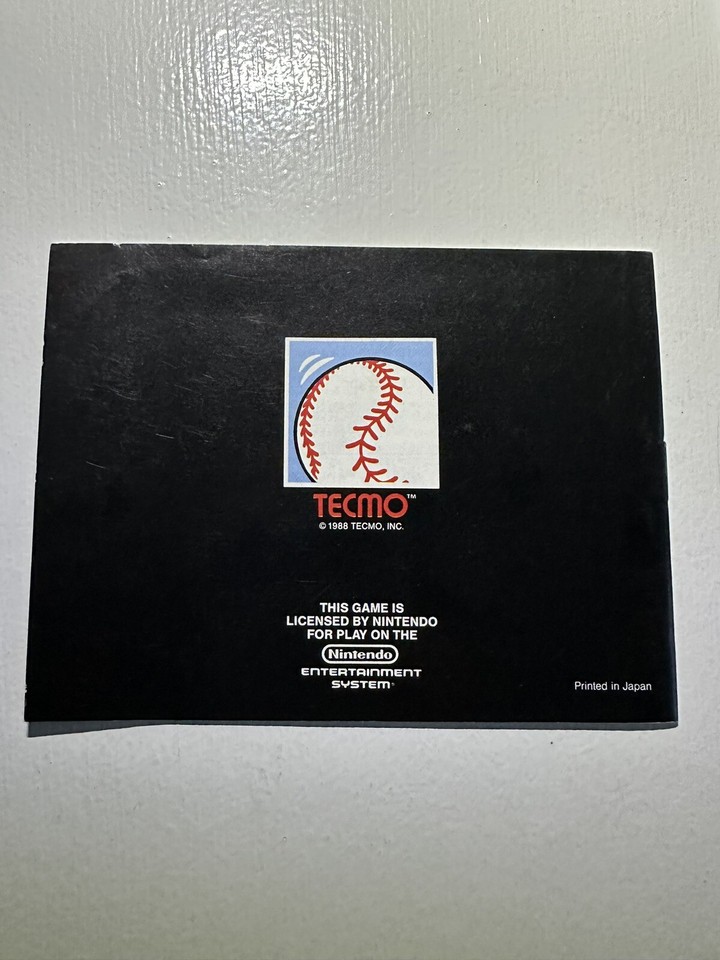 TECMO BASEBALL Instruction Manual No Game NES Nintendo | eBay