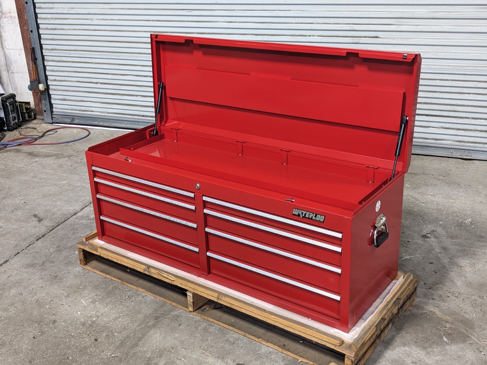 Waterloo Top Chest Tool Box 8-Drawer 52" W x 18" D 20" H Steel Red PCH ...