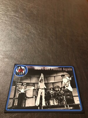 NEW 6 X 4 MUSIC UNPOSTED POSTCARD - THE WHO - WON'T GET FOOLED AGAIN ...