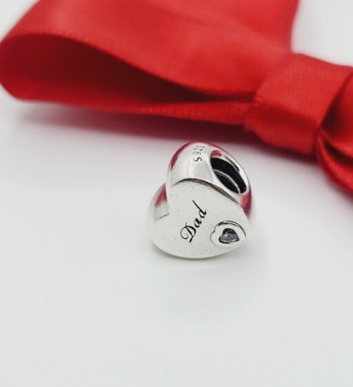 Authentic Pandora Charm Dad's Love Dad Heart #796458CZ 5700302615593 | eBay
