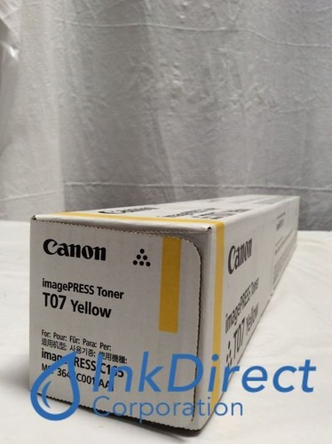 Genuine Canon 3644C001 3644C001AA T07 Toner Cartridge Yellow ImagePress ...